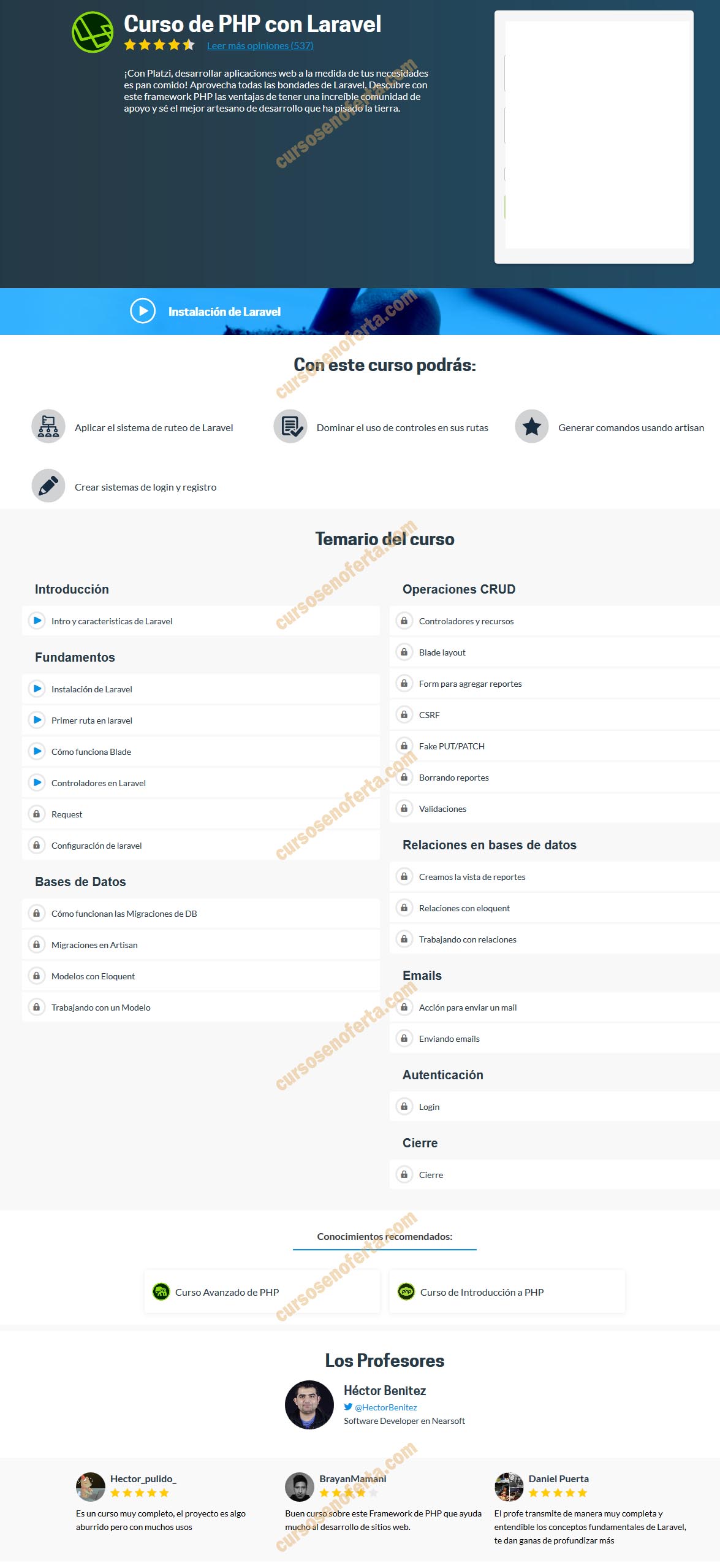 Curso de PHP con Laravel - cursosenoferta.com
